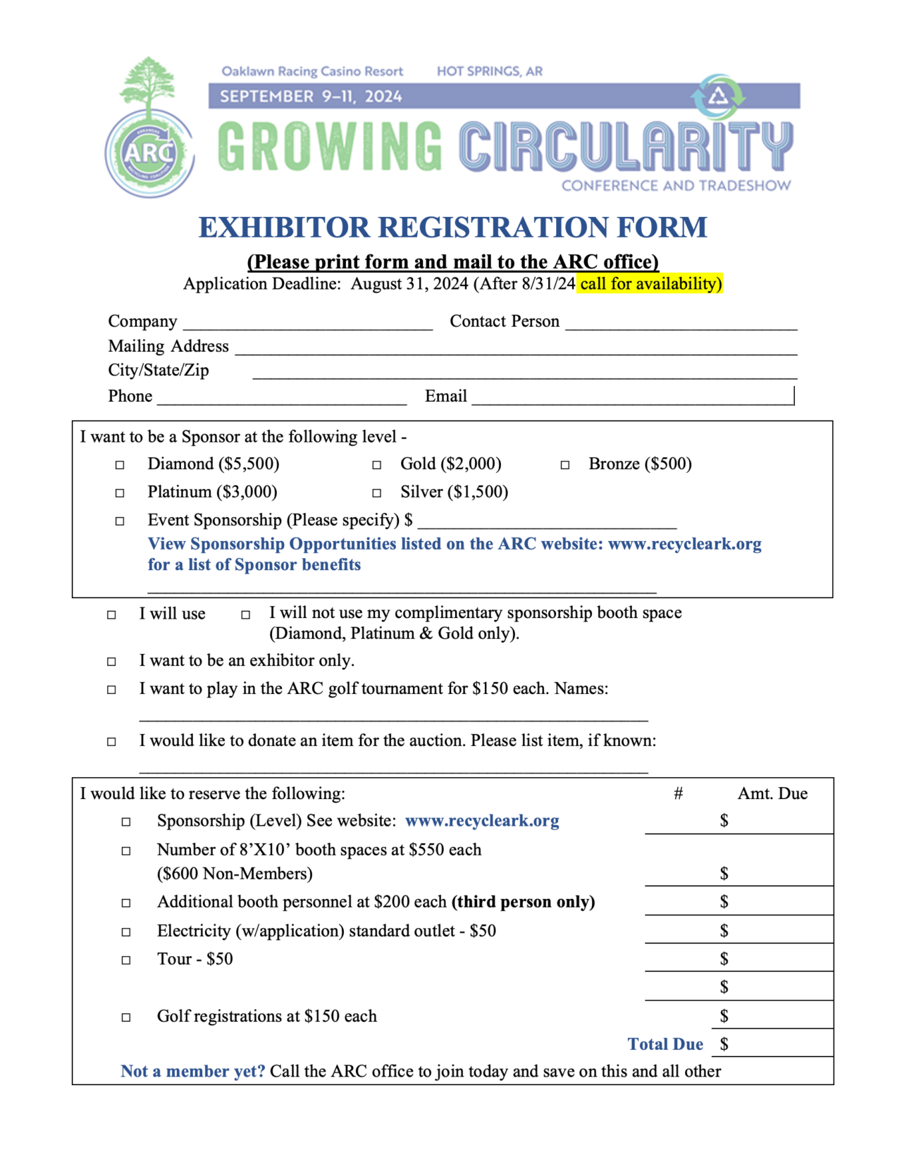 2024 Annual Conference & Trade Show | Arkansas Recycling Coalition